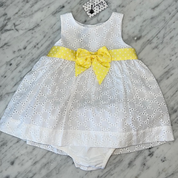 Baby CZ | Dresses | New Baby Cz White Eyelet Baby Girls Dress With ...